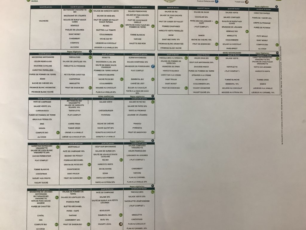 Menus self collège du 03/01/23 au 17/02/23. - Ensemble scolaire St ...